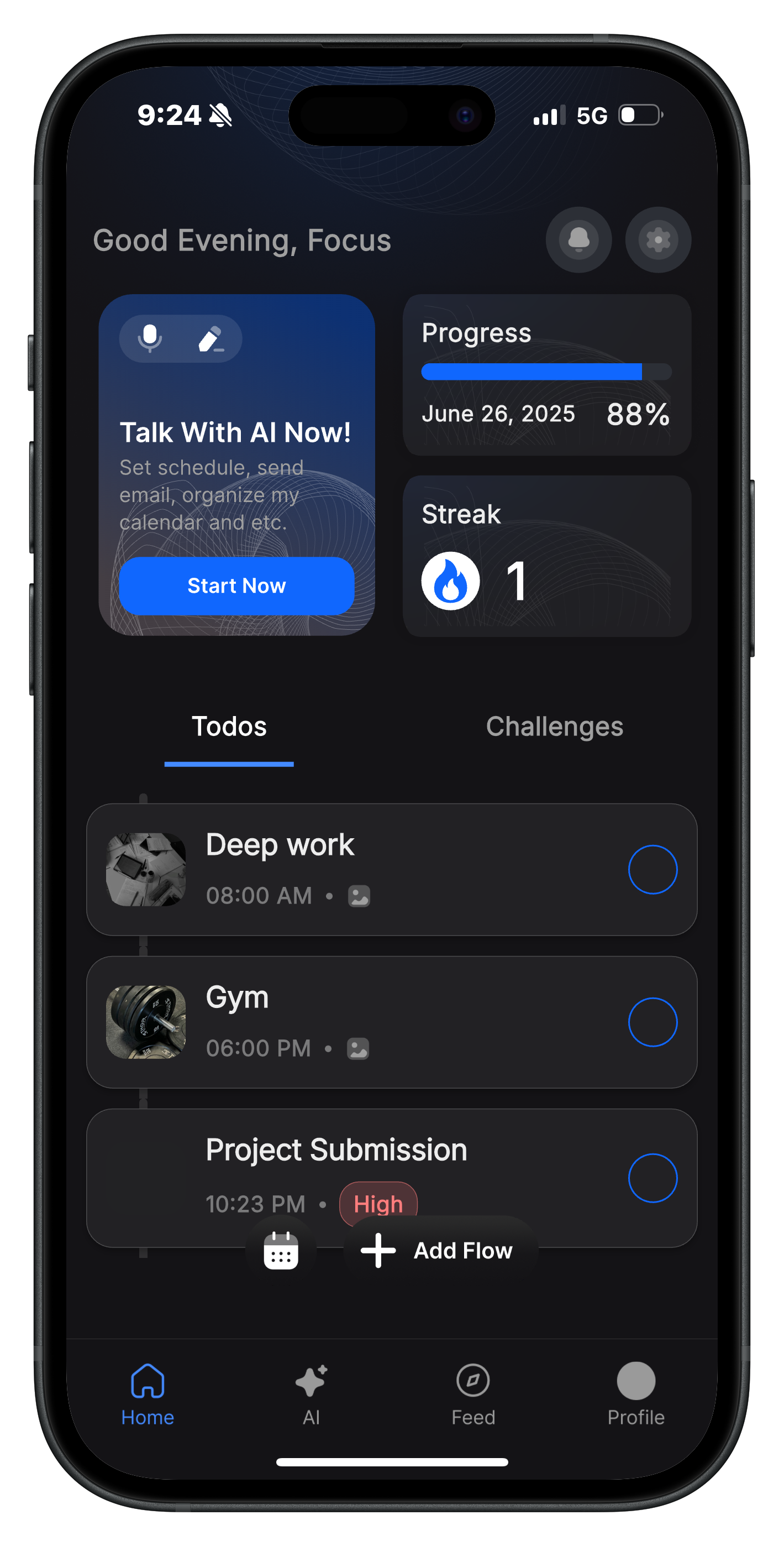 Focus Flow - Your 24/7 AI Accountability Partner